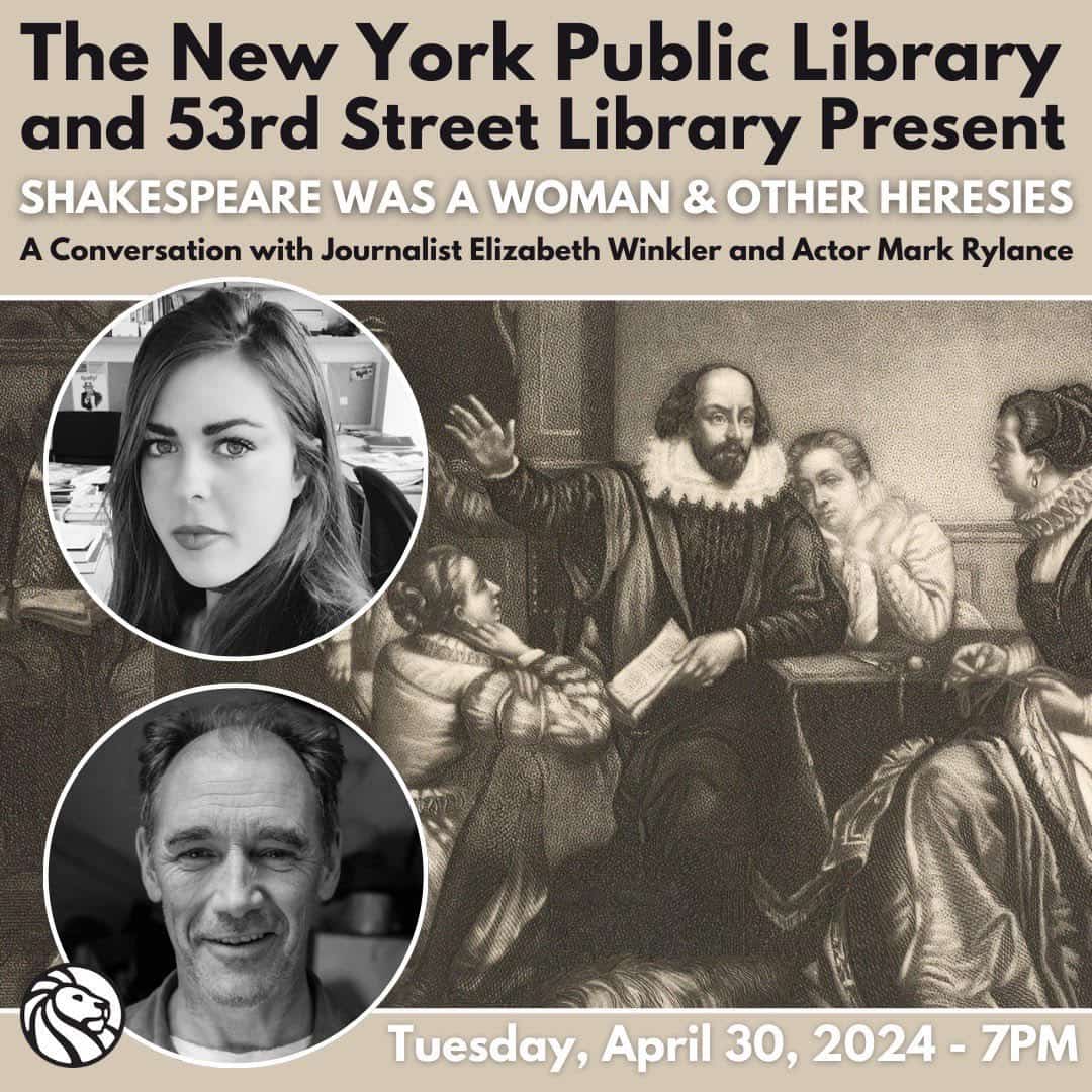 Winkler, Rylance to Speak in NYC April 30 | Shakespeare Oxford Fellowship